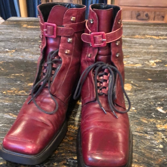 Stephane Kelian | Shoes | Vintage Burgundy Leather Booties From Paris ...